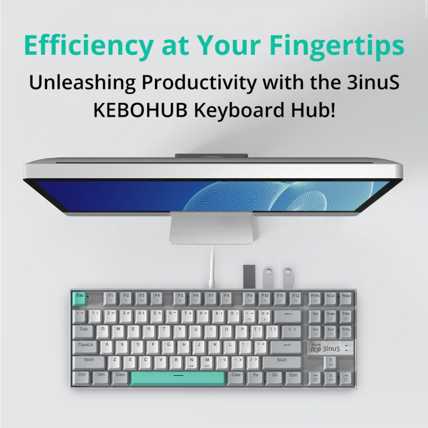 Streamline Your Workspace: 3inuS KEBOHUB Keyboard Hub