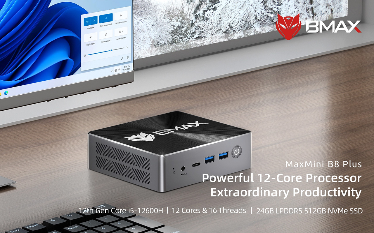 BMAX B8 Plus: Strong 12-core CPU, Super Productivity!